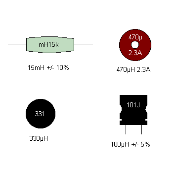 Matrix - Electronic Circuits and Components | Inductors / Inductor Markings